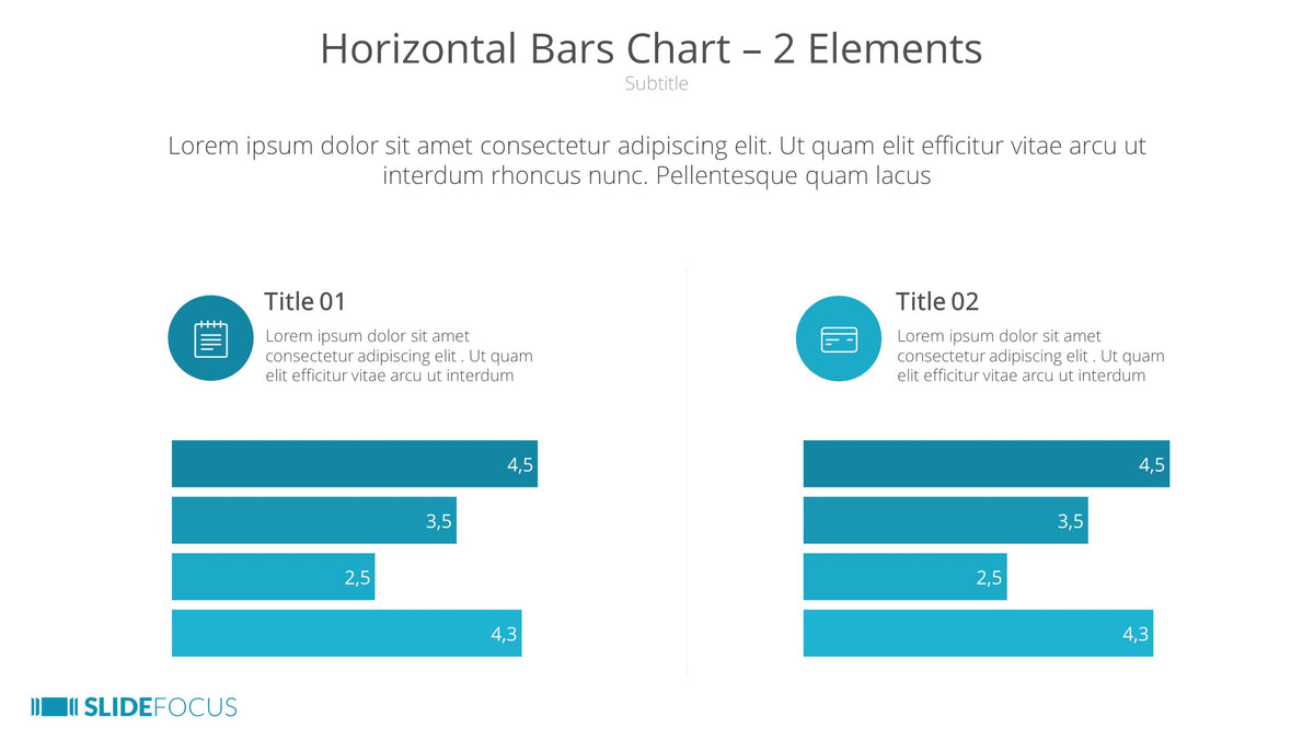 Horizontal Bars Chart 2 Elements – Slidefocus: Presentation Made Simple